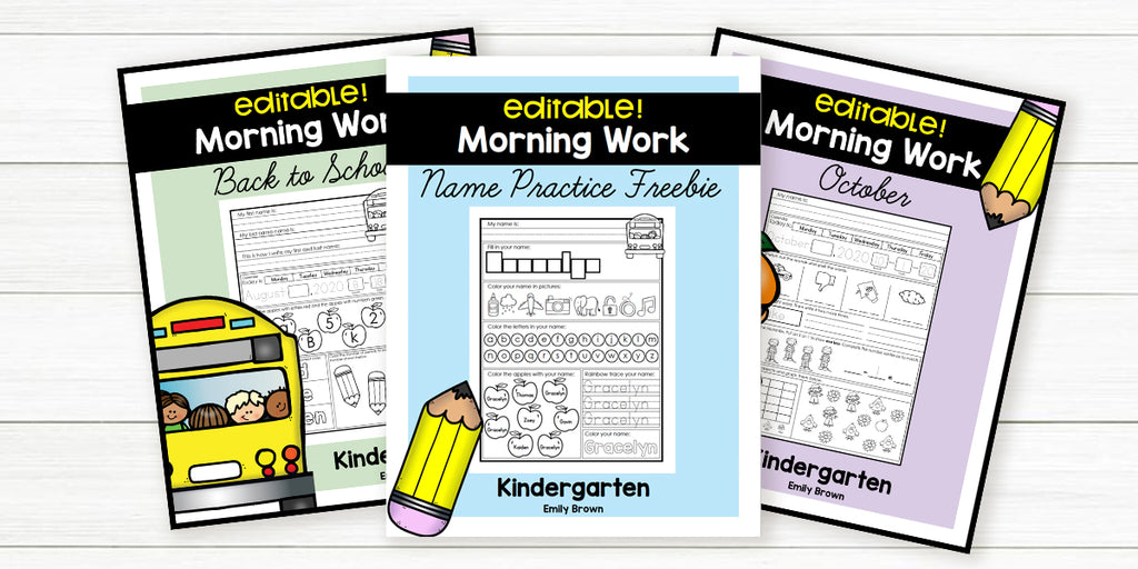 Editable Morning Work – BrownCowCreatives